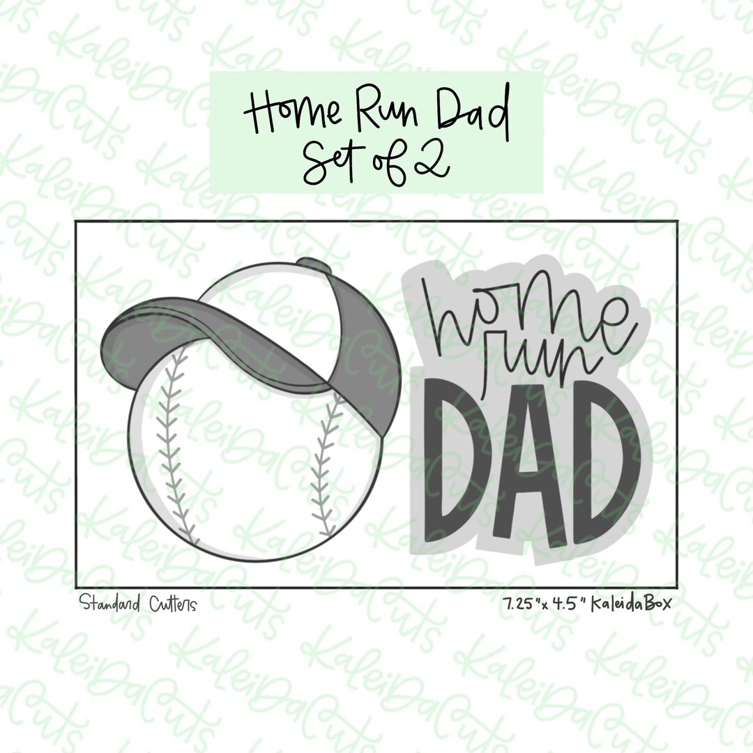 Home Run Dad Cookie Cutter Set of 2 - Etsy