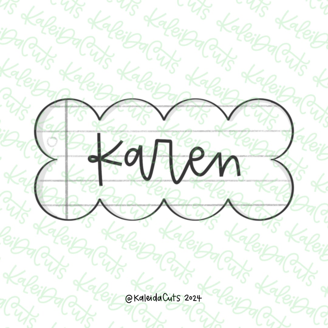 Karen Plaque Cookie Cutter - Etsy