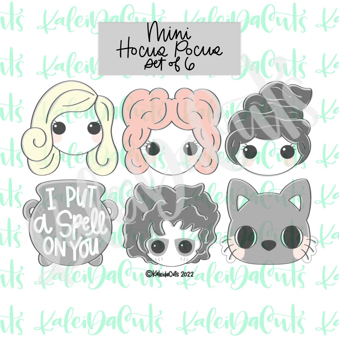 Mini Hocus Pocus Set of 6 Cookie Cutters - Etsy