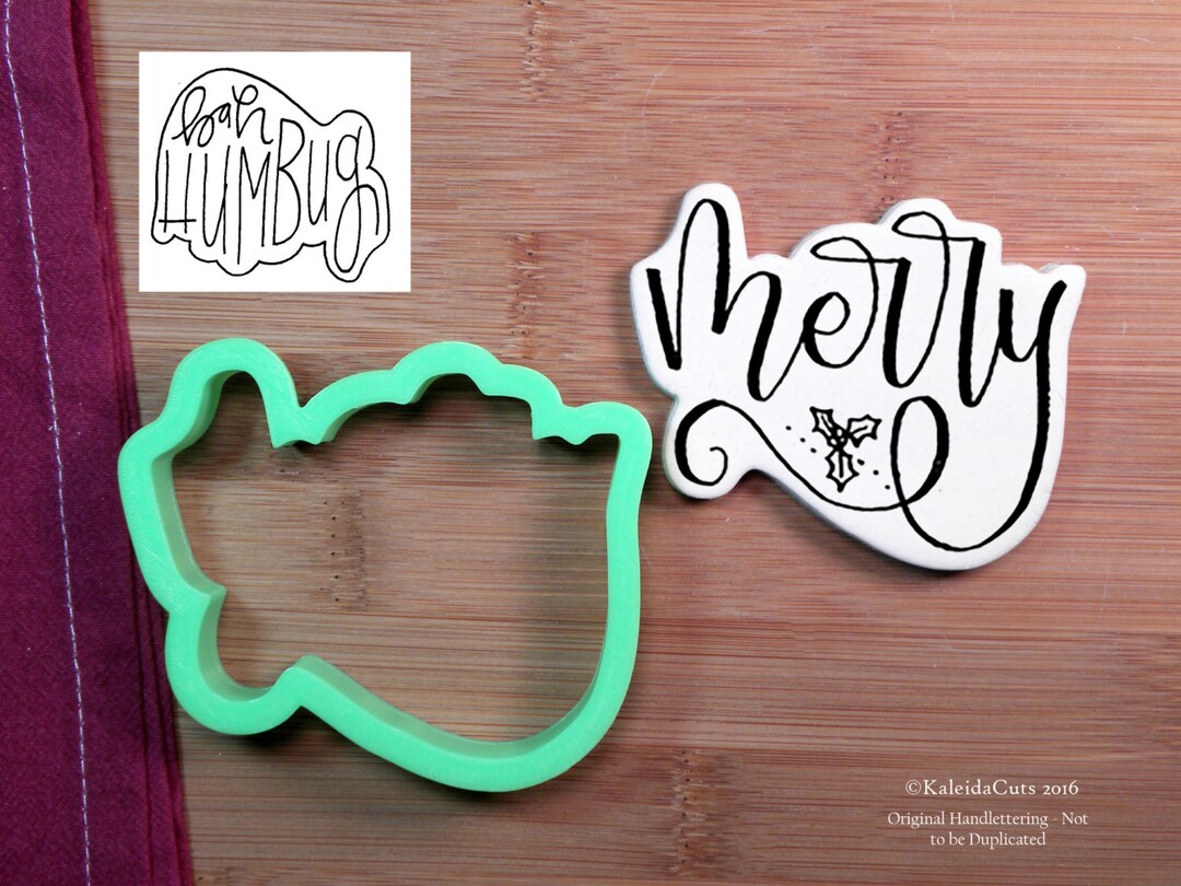 Merry Lettering Cookie Cutter - Etsy