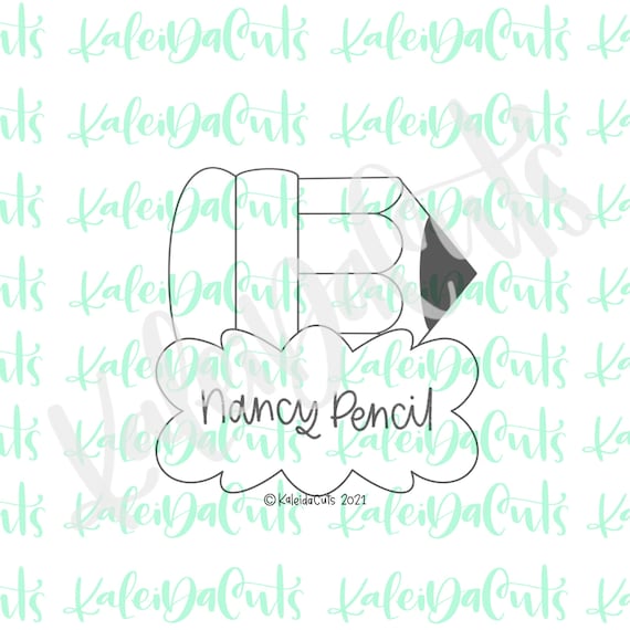 Nancy Pencil Plaque Cookie Cutter | Etsy