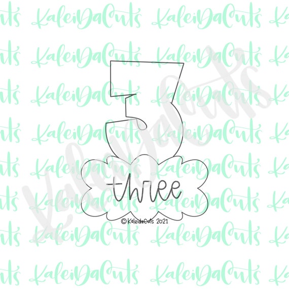 Nancy Number Three Cookie Cutter - Etsy