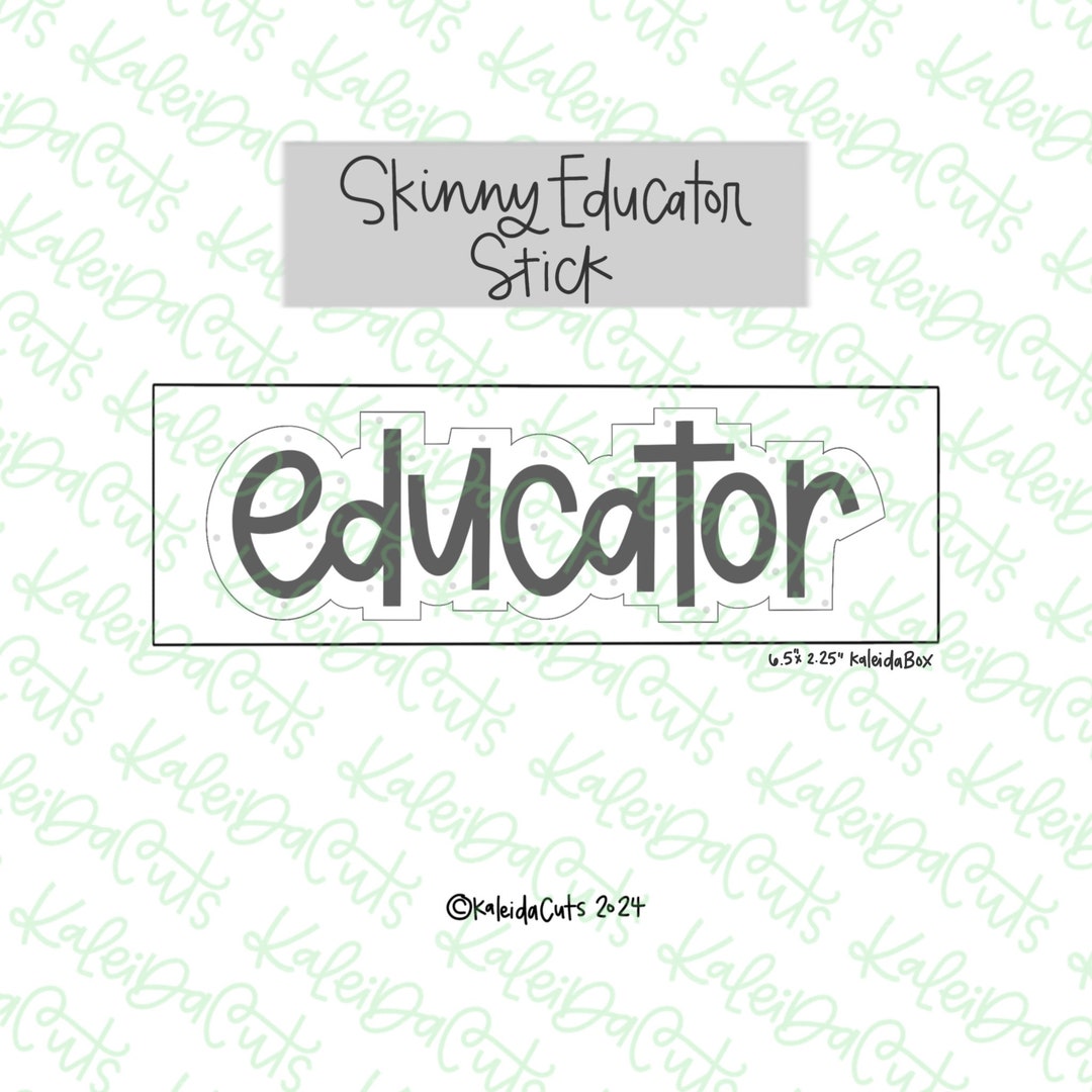 Skinny Educator Stick Cookie Cutter - Etsy