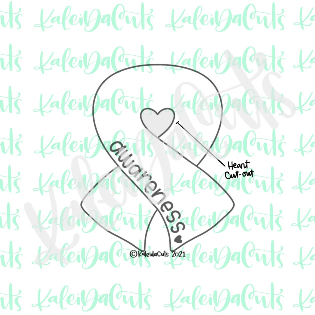 Awareness Ribbon Heart Cutout Cookie Cutter - Etsy