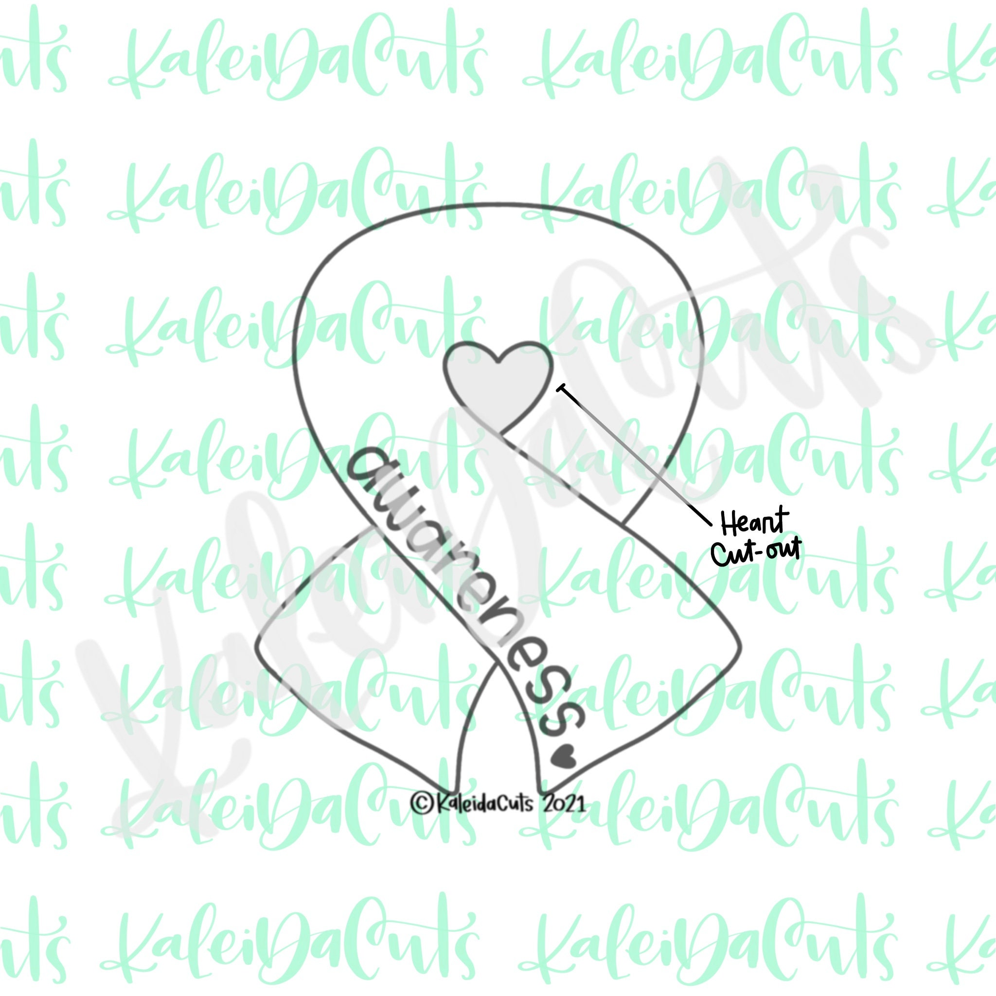 Awareness Ribbon Heart Cutout Cookie Cutter - Etsy