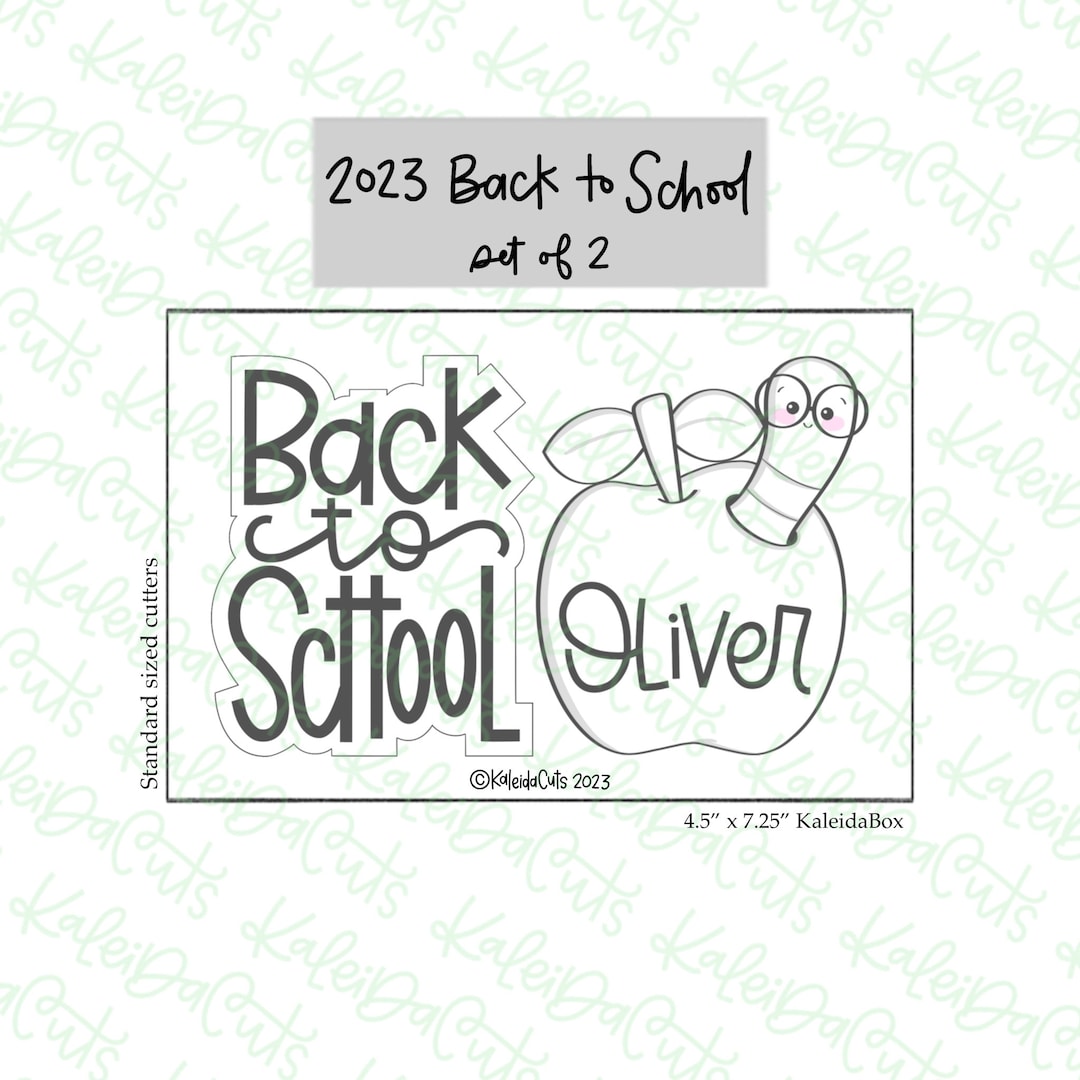 2023 Back to School Cookie Cutter Set of 2 - Etsy
