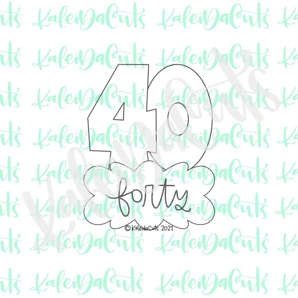 Nancy Number Forty Cookie Cutter - Etsy