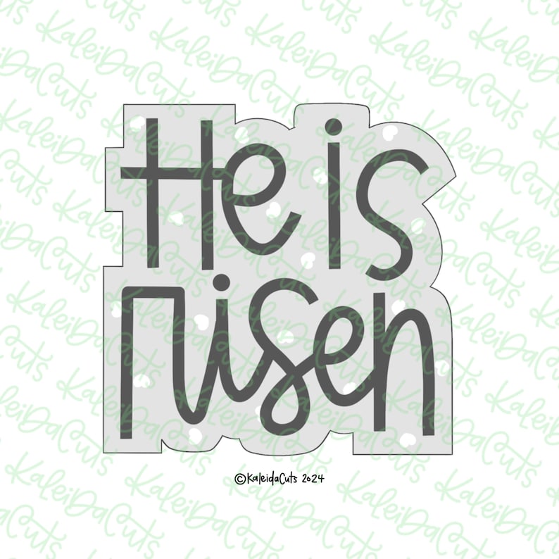 Square He is Risen Plaque Cookie Cutter - Etsy
