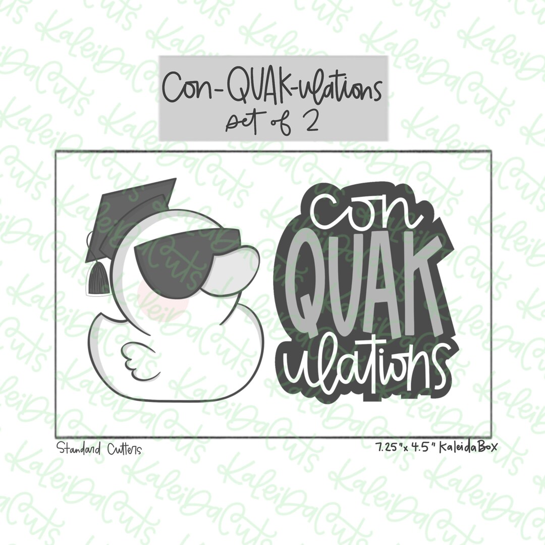Conquakulations Cookie Cutter Set of 2 - Etsy