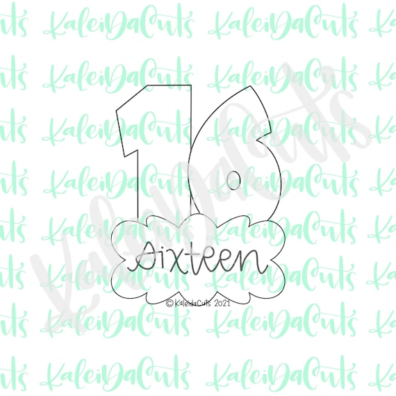 Nancy Number Sixteen Cookie Cutter - Etsy