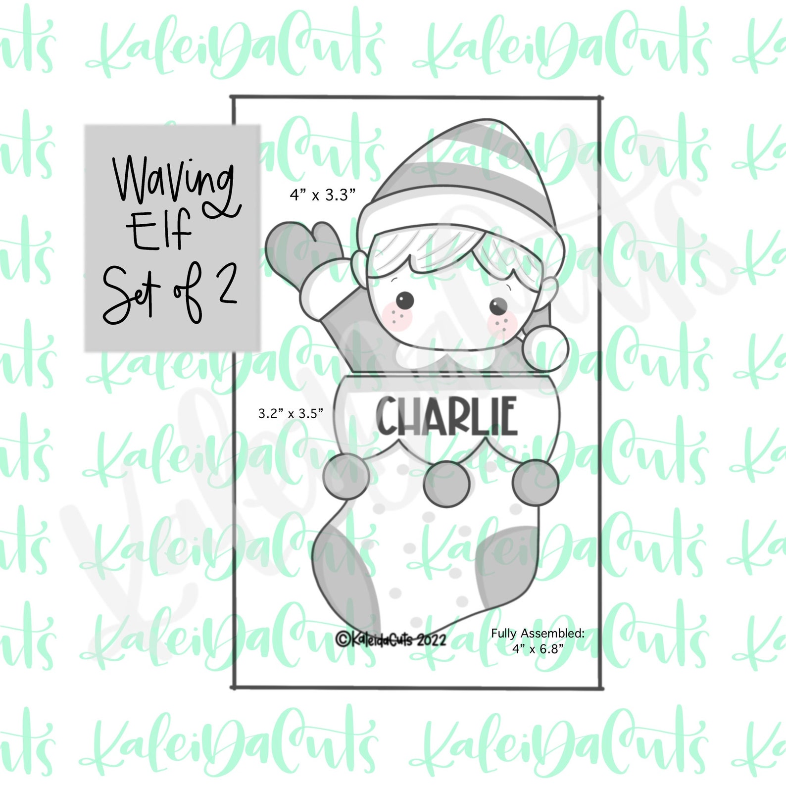 Waving Elf Set of 2 Cookie Cutters - Etsy