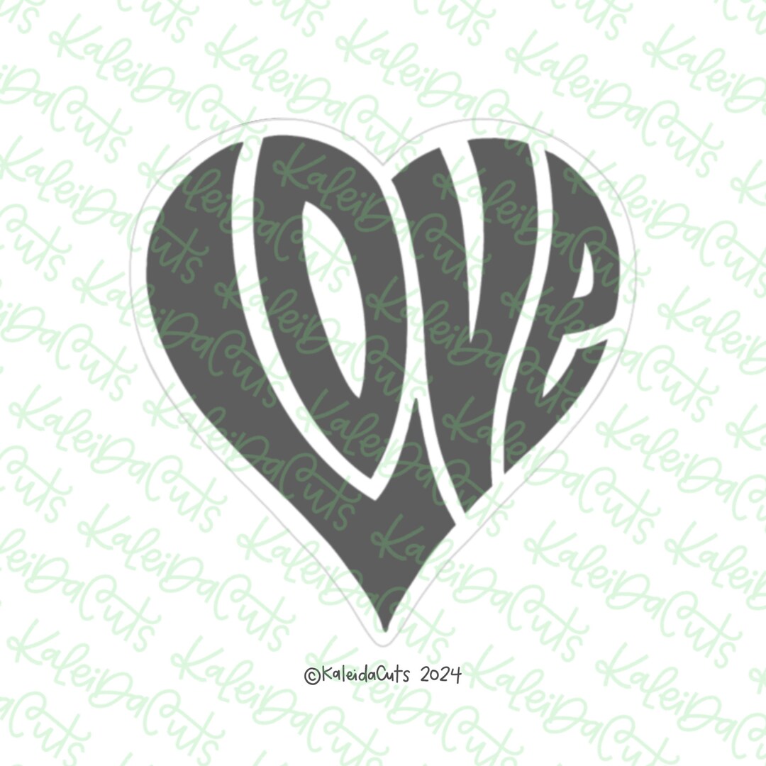 Love Heart Cookie Cutter - Etsy