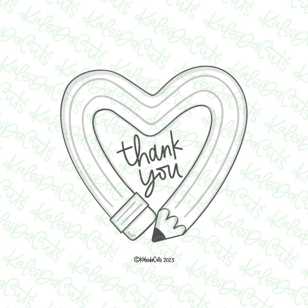 Pencil Heart Cookie Cutter - Etsy