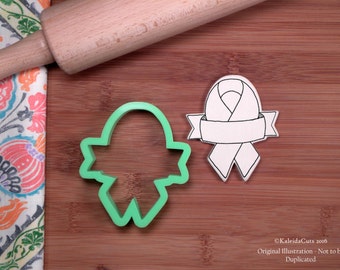 Awareness Ribbon or Memorial Ribbon Cookie Cutter and Fondant Cutter ...