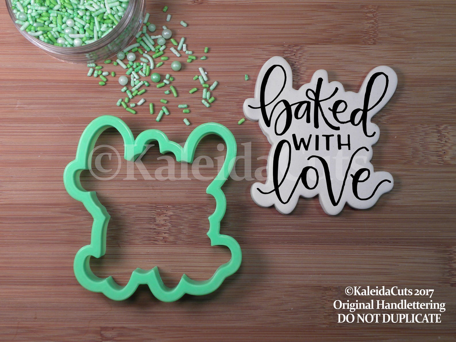 Baked With Love Lettering Cookie Cutter - Etsy