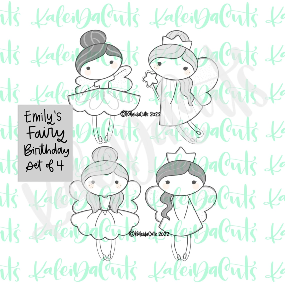 Emily's Fairy Birthday Cookie Cutter Set of 4 - Etsy