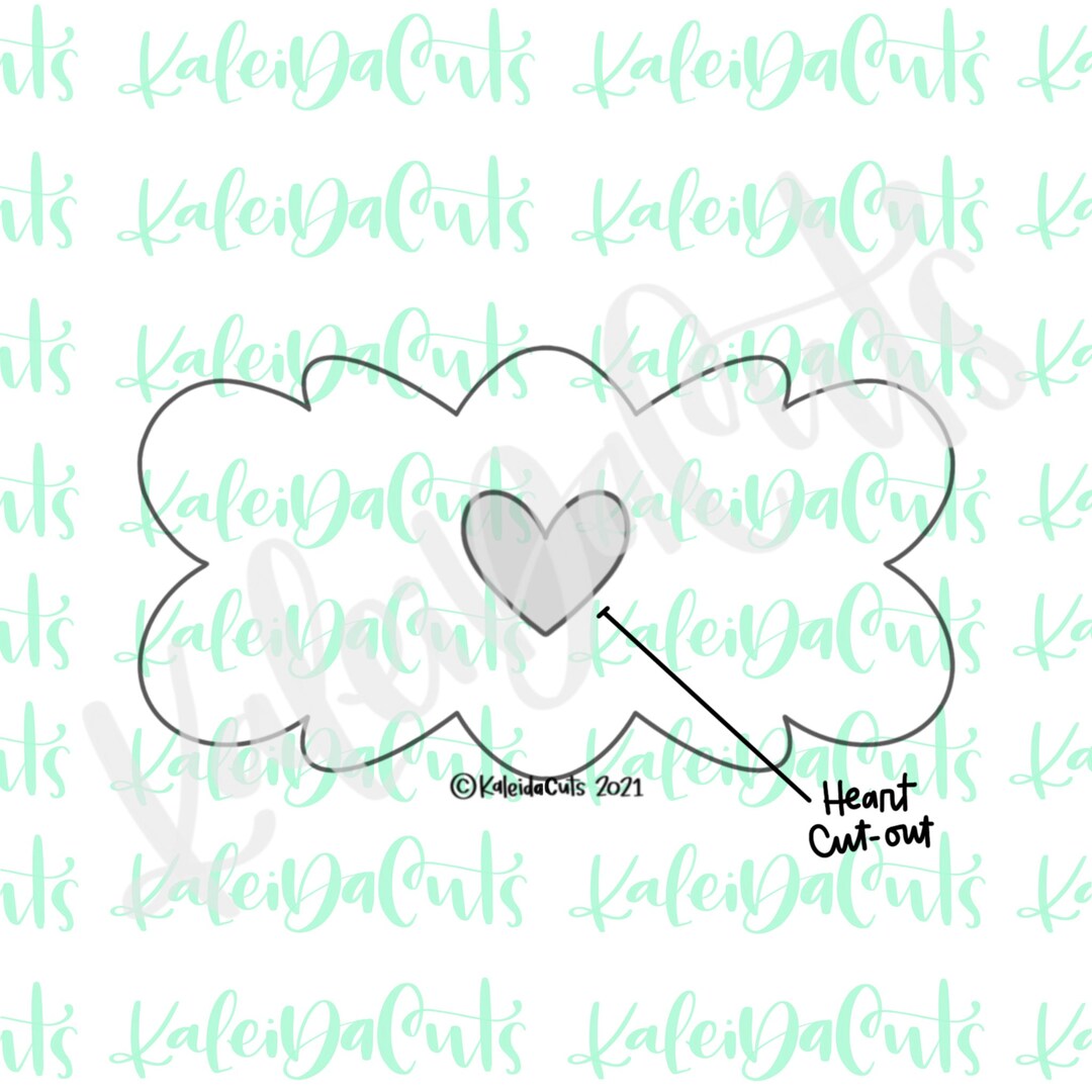 Nancy Heart Cutout Plaque Cookie Cutter - Etsy