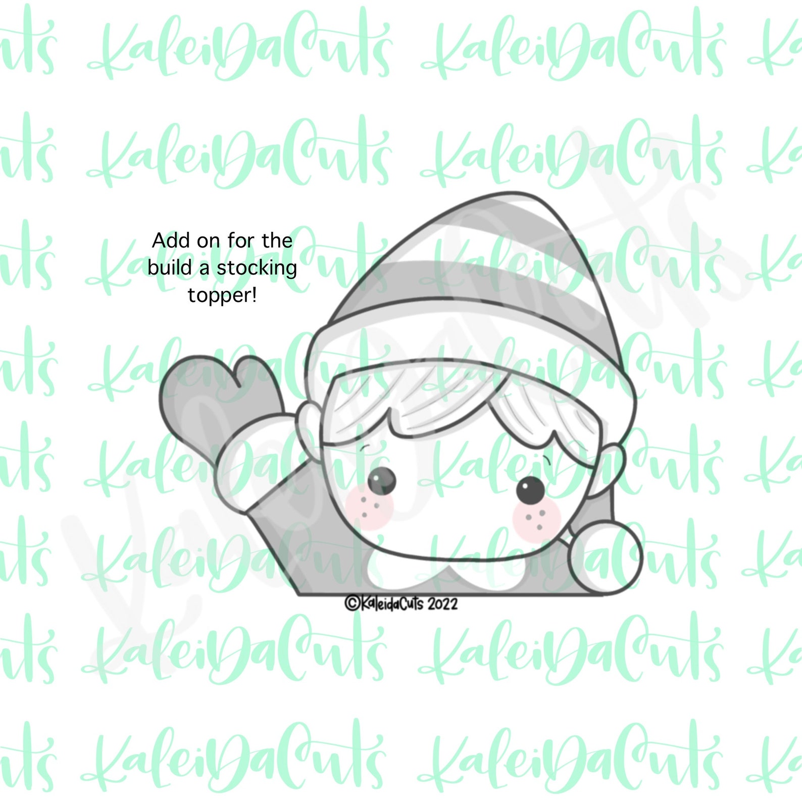 Waving Elf Topper Cookie Cutter - Etsy