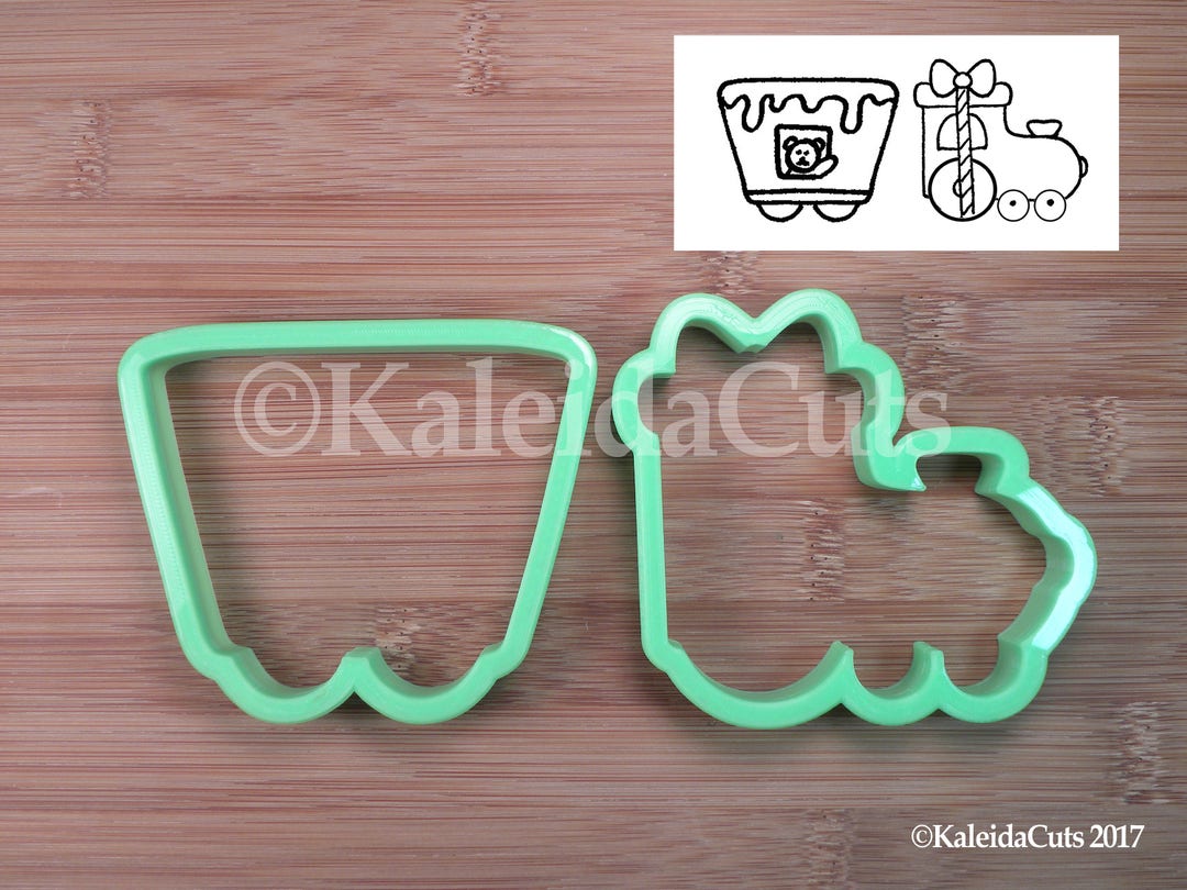 Train Engine and Cart Cookie Cutter - Etsy
