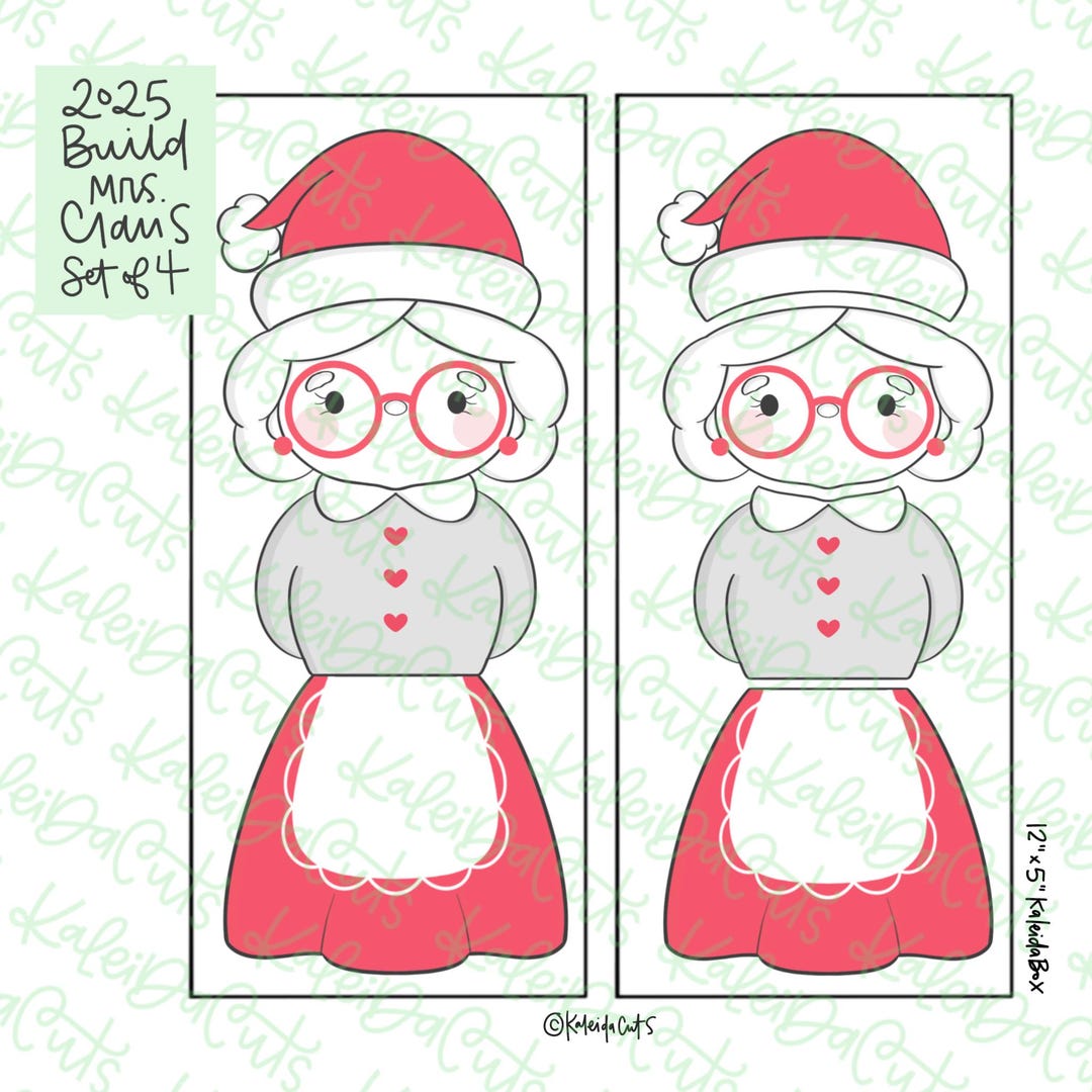 2025 Build Mrs Claus Cookie Cutters Set of 4 - Etsy
