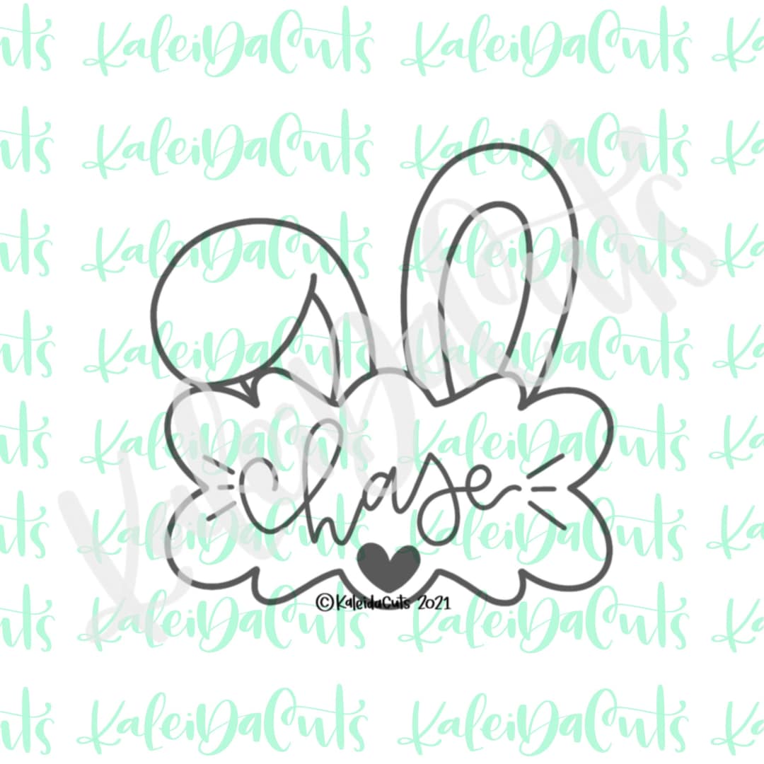Nancy Bunny Plaque Cookie Cutter - Etsy