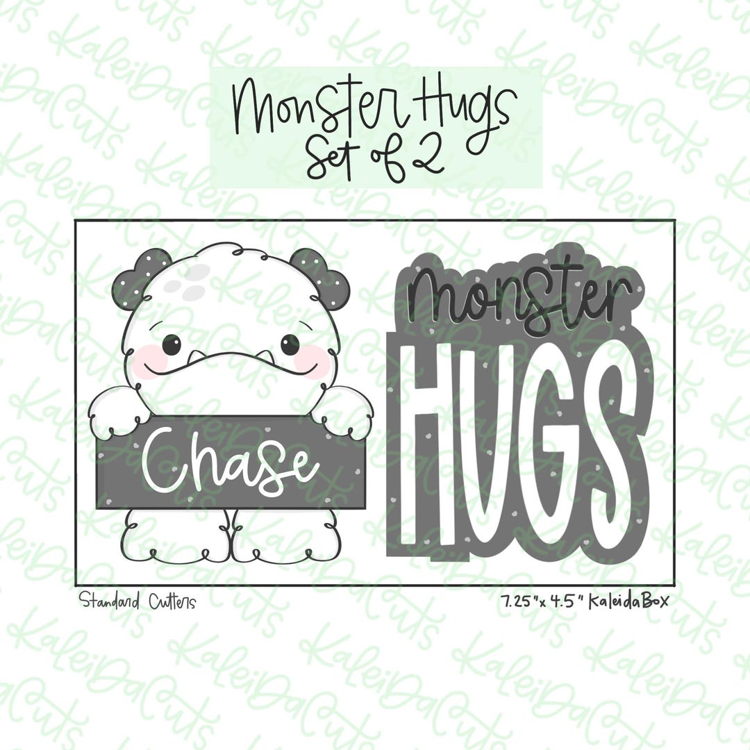 Monster Hugs Cookie Cutter Set of 2 - Etsy