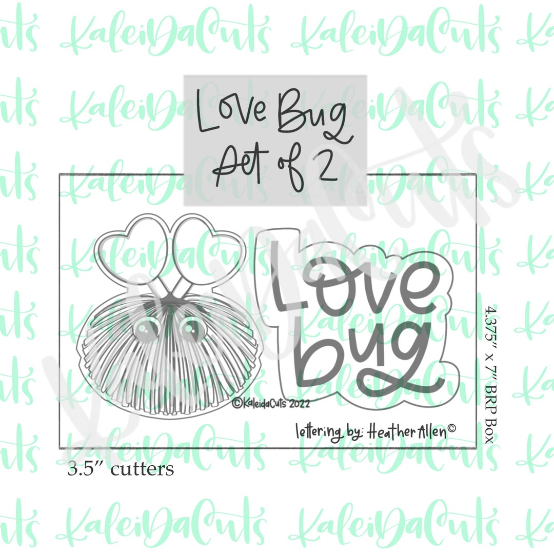Love Bug Set of 2 Cookie Cutters - Etsy