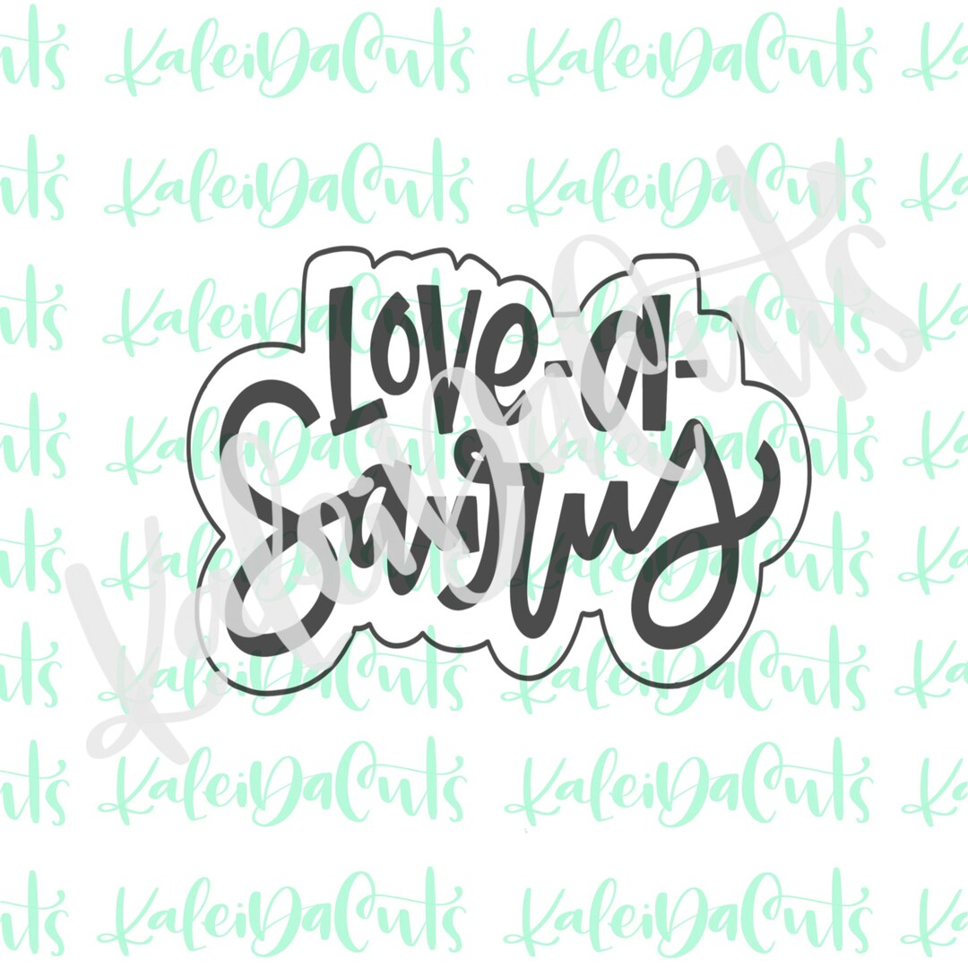 Love a Saurus Lettering Cookie Cutter - Etsy