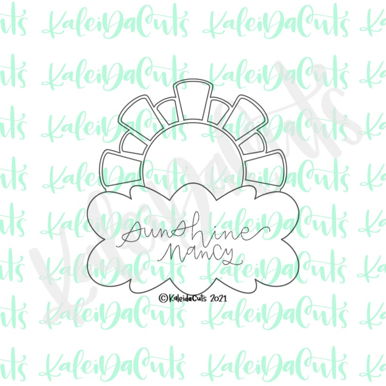 Sunshine Nancy Plaque Cookie Cutter | Etsy