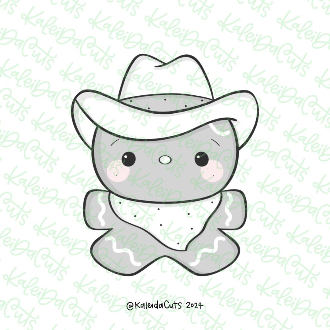 Howdy Gingerbread Man Cookie Cutter - Etsy