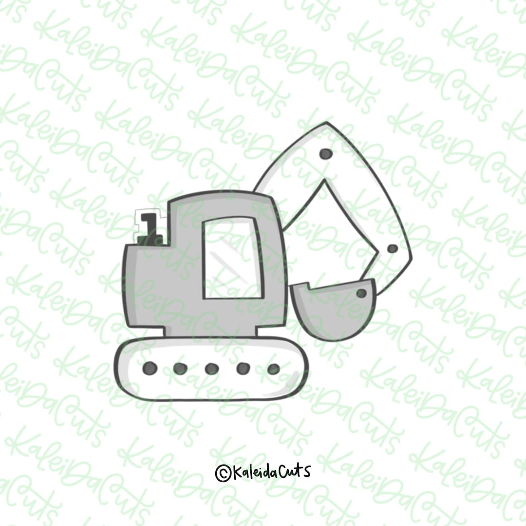 Construction Excavator Cookie Cutter - Etsy