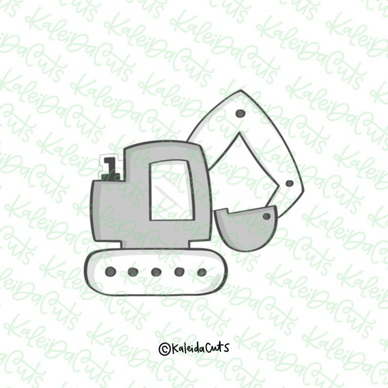 Construction Excavator Cookie Cutter - Etsy