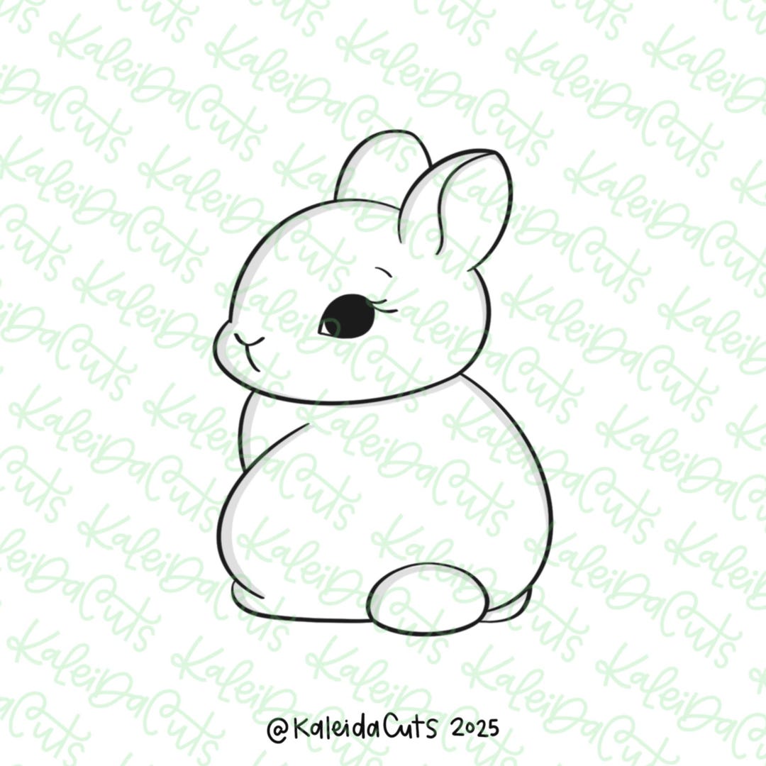 Shy Bunny Cookie Cutter - Etsy