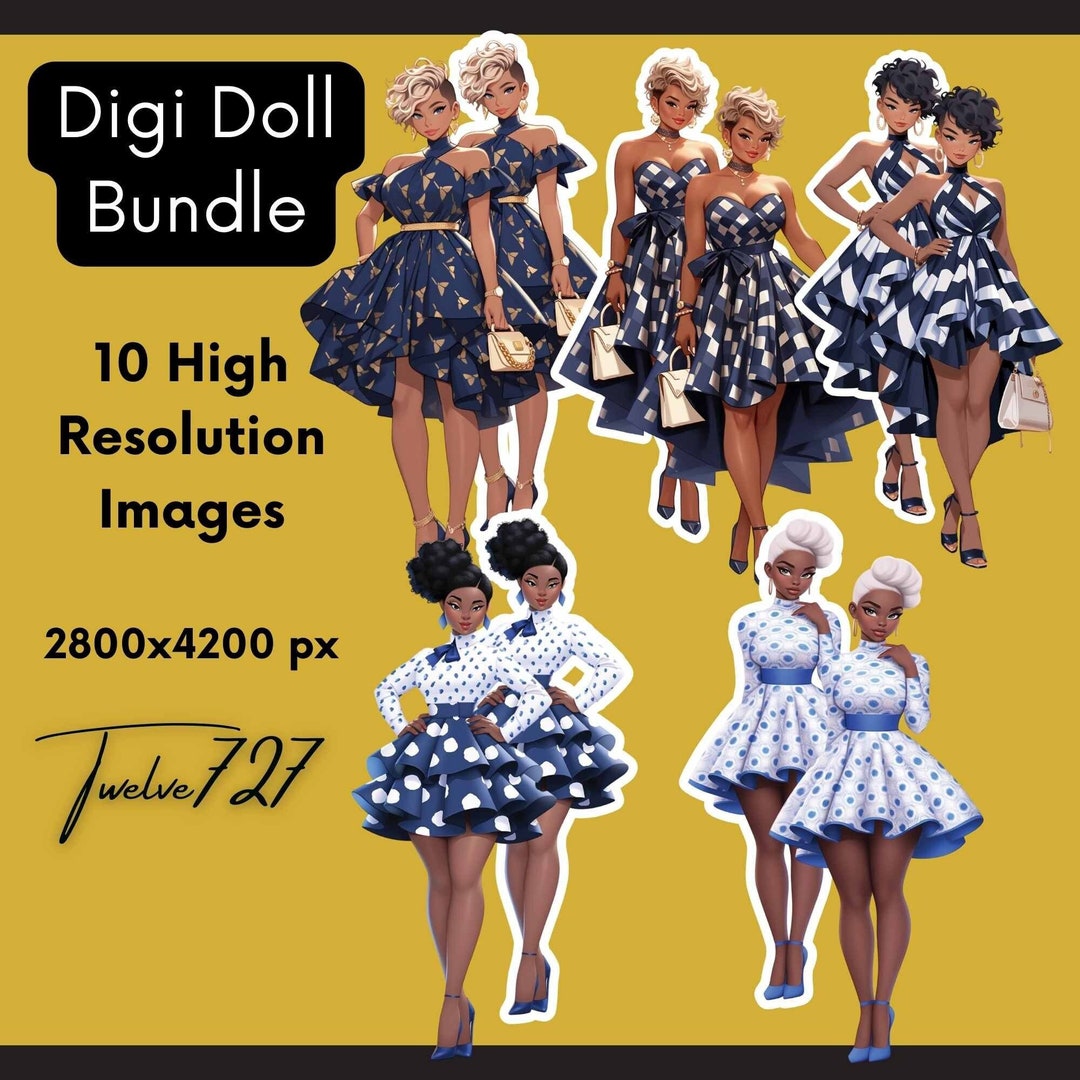 Digital Dolls | Upscaled | DFY | Bundle | PNG | Clipart | Limited ...