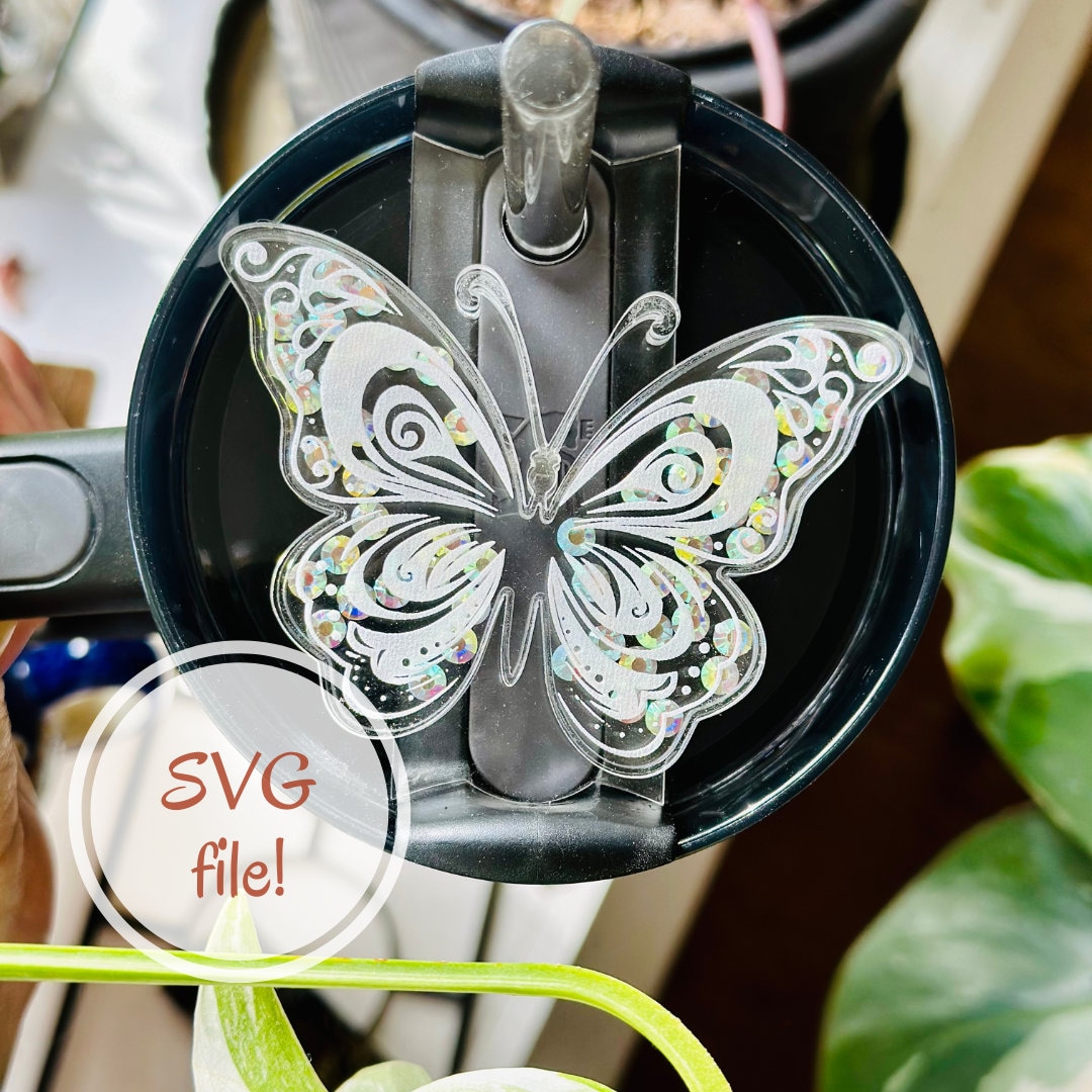 Butterfly Shaker Topper SVG - Etsy