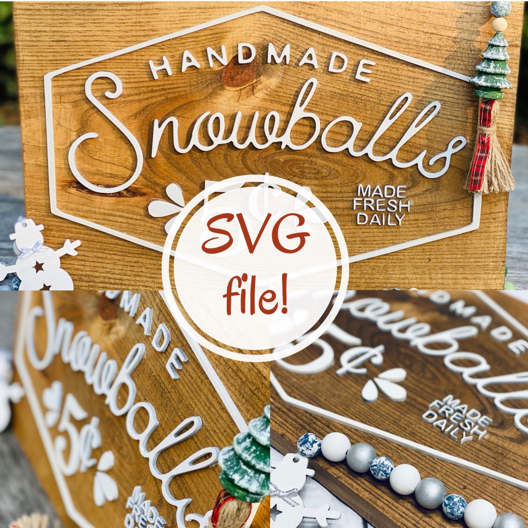 Hand Made Snowballs SVG - Etsy
