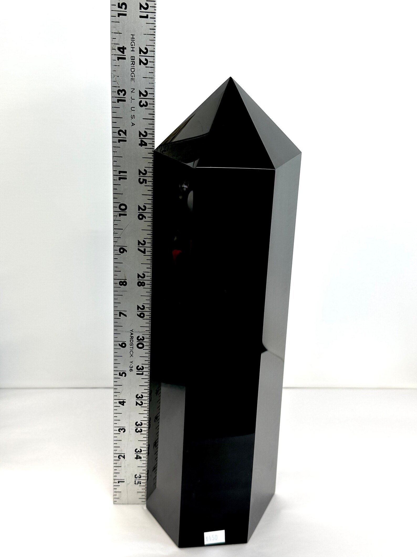 HUGE 14” Black Obsidian Crystal Tower - Large Polished Display Piece 13 ...