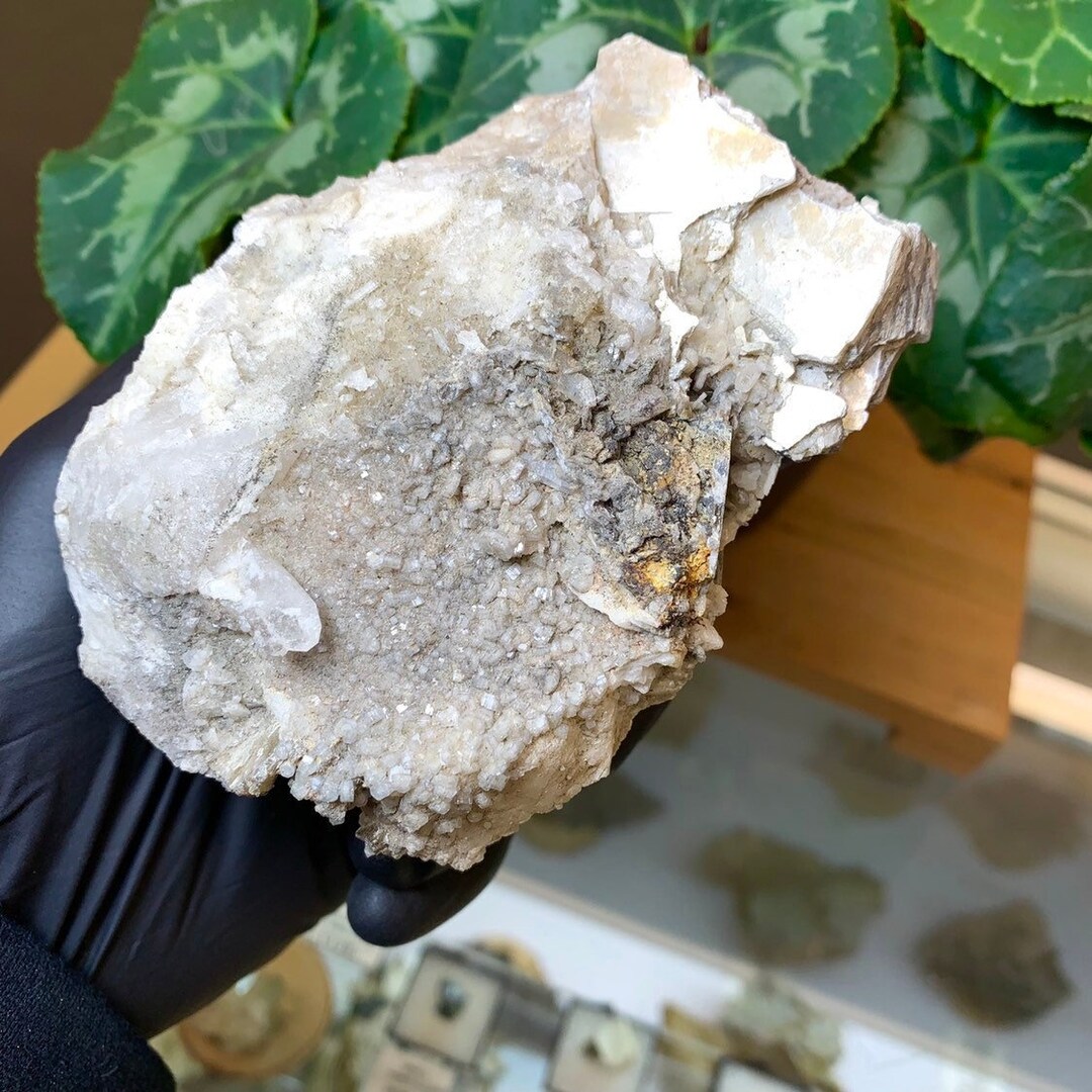 Fluorescent Nondescript Fluorapatite Crystals (gray Apatite) on ...