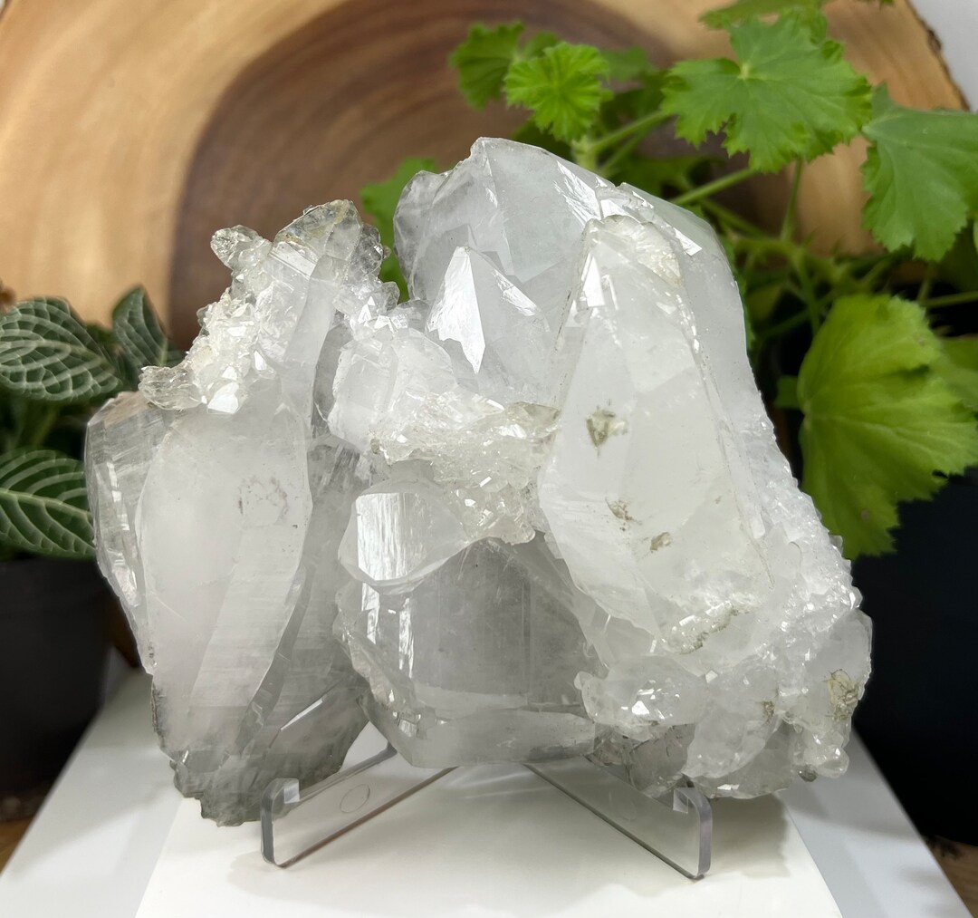 Clear Quartz Crustal Cluster W/ Beautiful Crystal Faces, Terminations ...