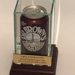 Beer or Soda Can Personalized Glass Display Case With Hardwood - Etsy