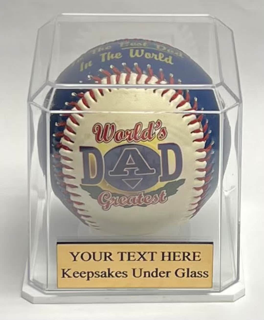 Baseball Acrylic Display Case With Base Color Choice - Beveled Edges ...
