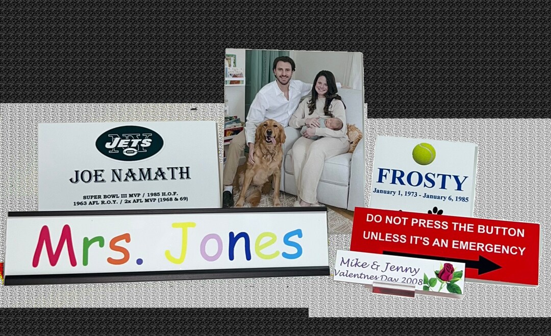 Custom Personalized FULL COLOR 8 X 2 Inch Name Plate Nameplate Plaque ...