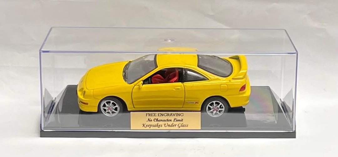 1/24 1:24 Scale Diecast Car Personalized Engraved Acrylic Display Case ...