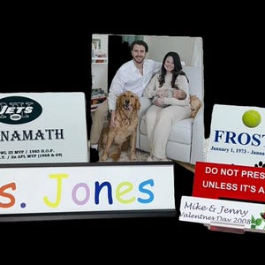 Custom Engraved 3x3 Name Plate: Full Color Plastic or Metal Sign - Etsy