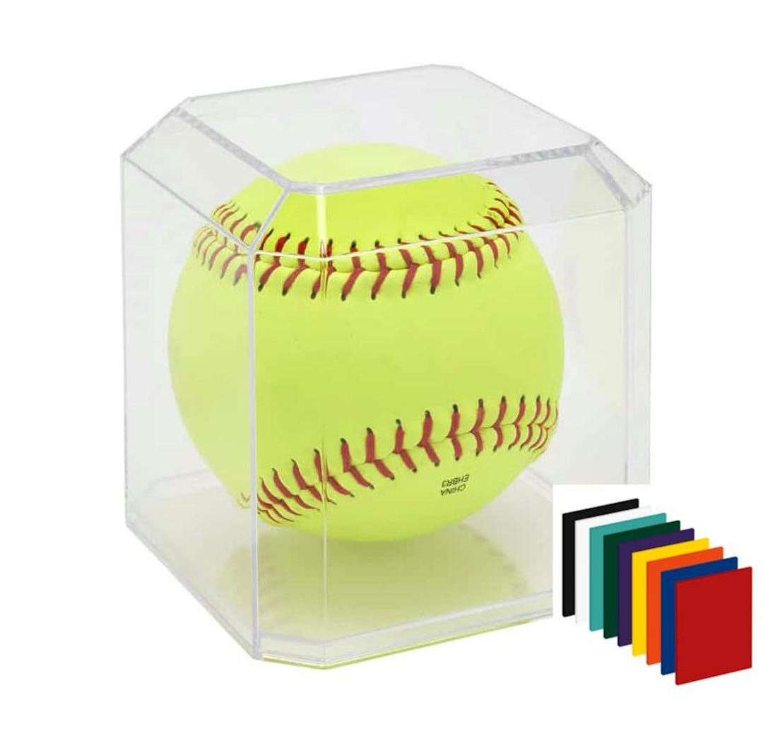 Softball Personalized Engraved Acrylic Display Case With Beveled Edges ...