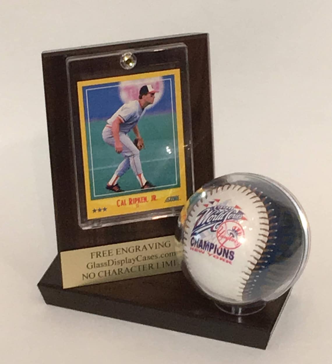 Baseball & Trading Card Personalized Wood and Acrylic Display | Etsy