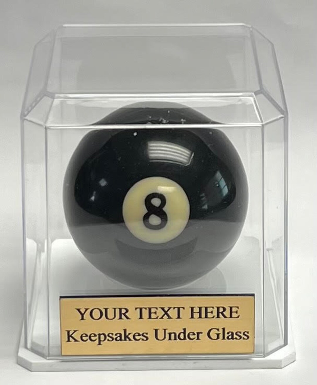 Billiard Ball Acrylic Display Case: Beveled Edges & Custom Engraving - Etsy