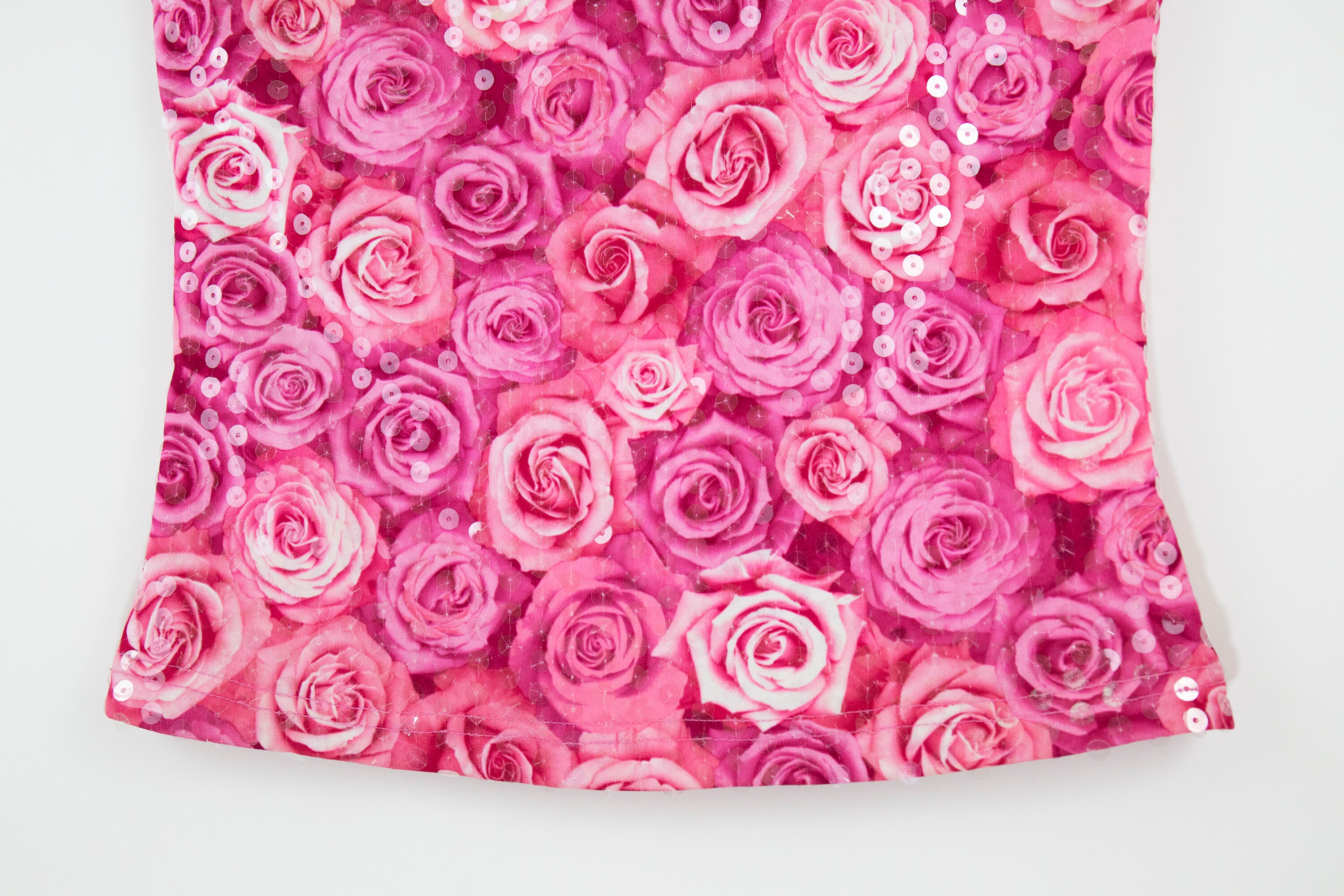 Vintage Y2K Pink Rose Sequined Graphic Asymmetrical One - Etsy UK