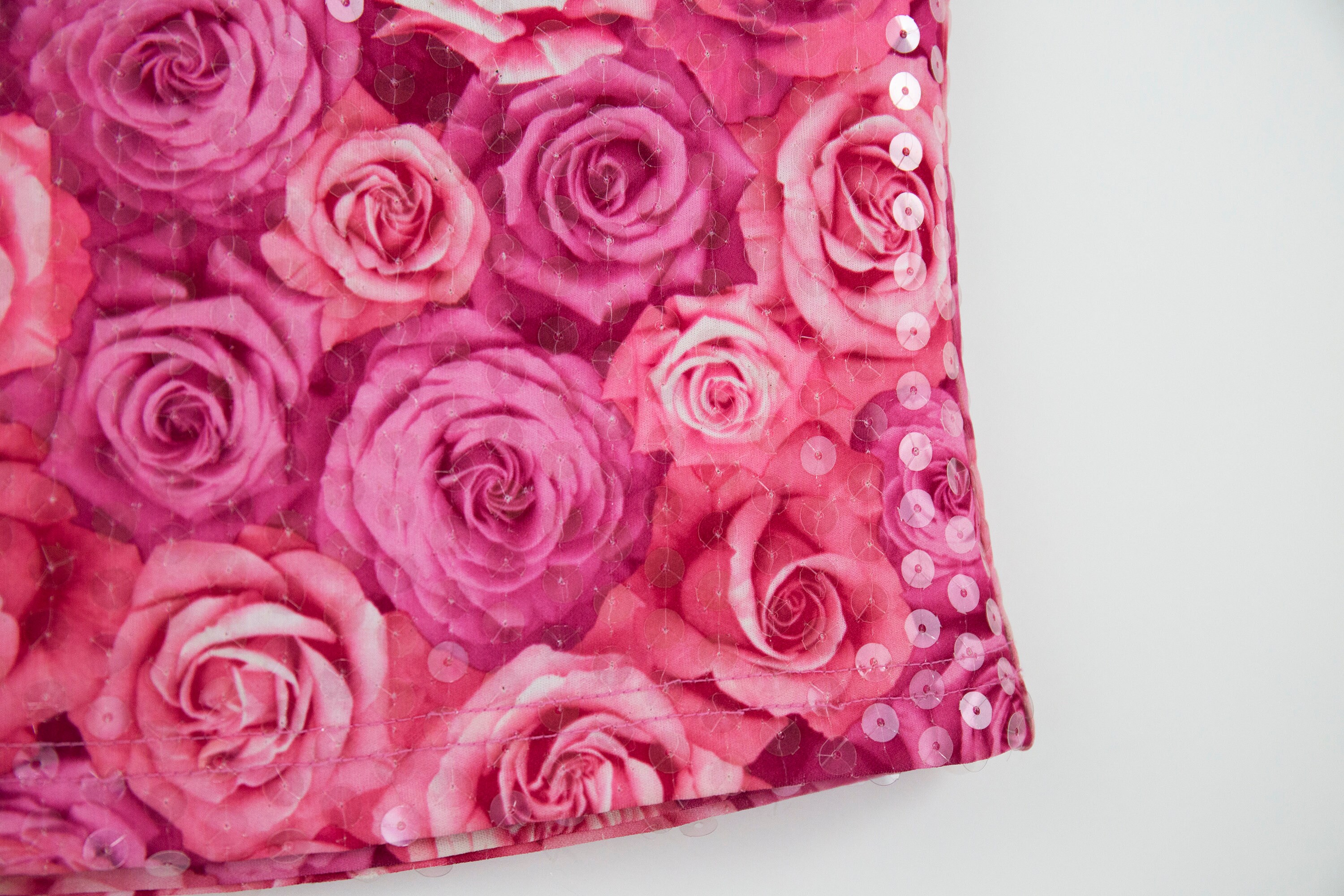 Vintage Y2K Pink Rose Sequined Graphic Asymmetrical One - Etsy UK