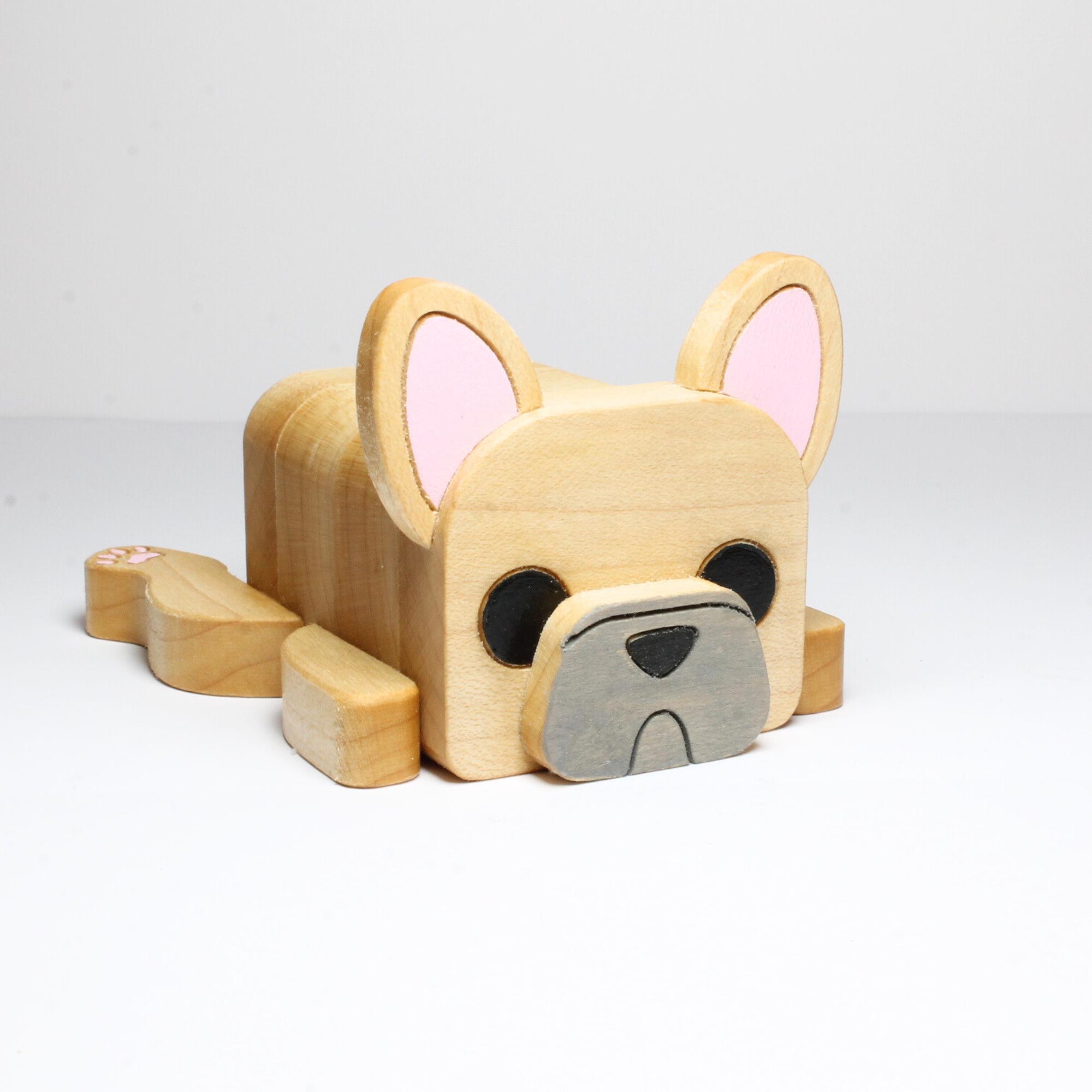 Wood Frenchie Trinket Box | French Bulldog Jewelry Box | Cute Dog ...